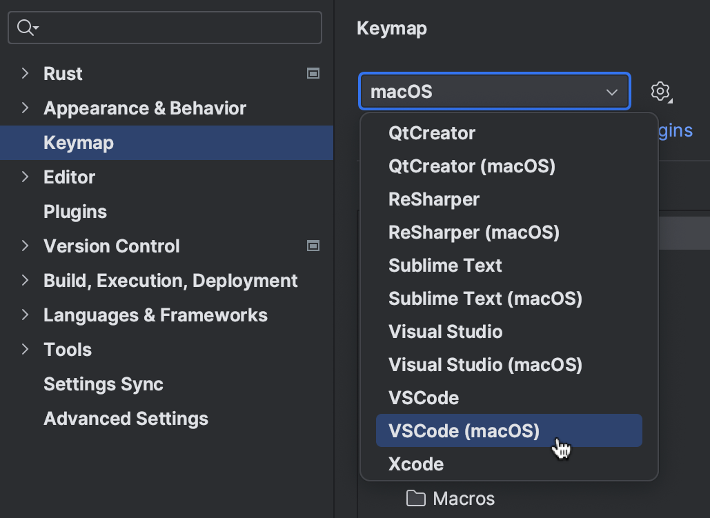 Rustrover Keyboard Shortcuts Rustrover Documentation