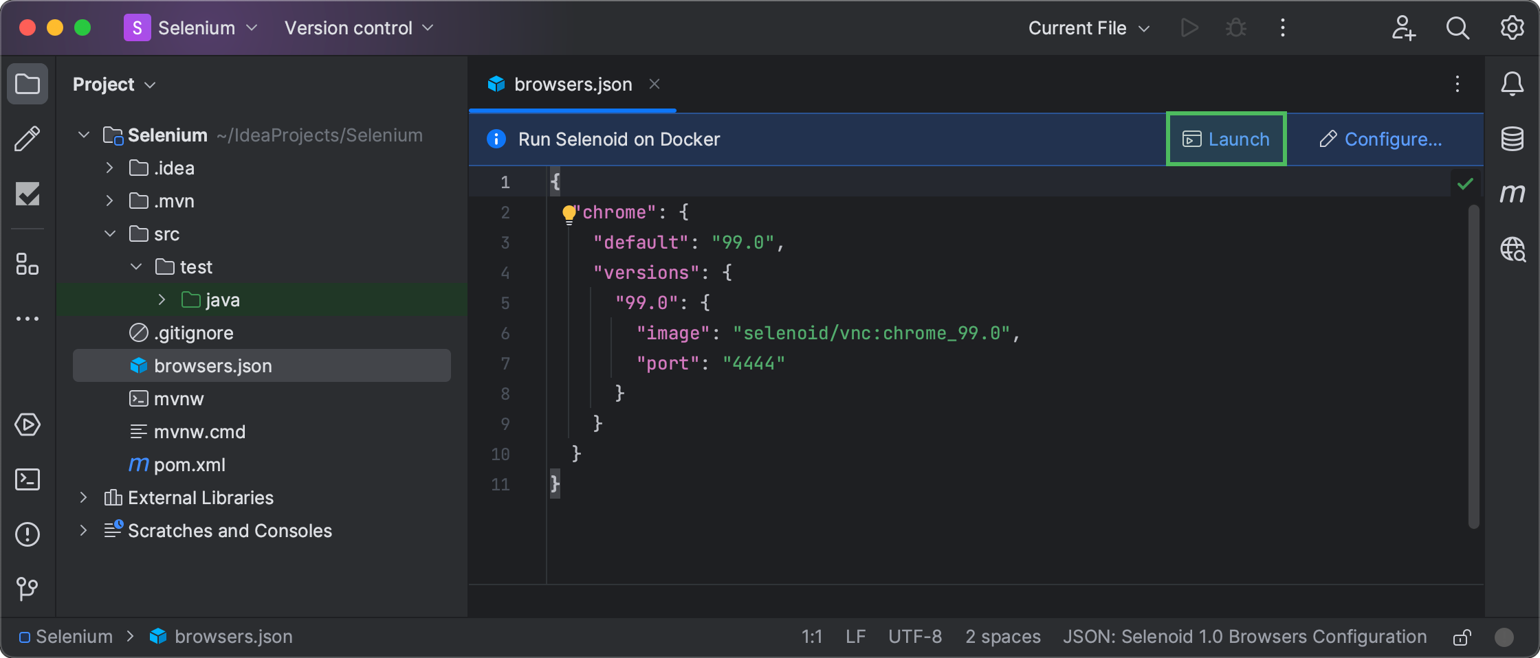 Selenium | IntelliJ IDEA Documentation