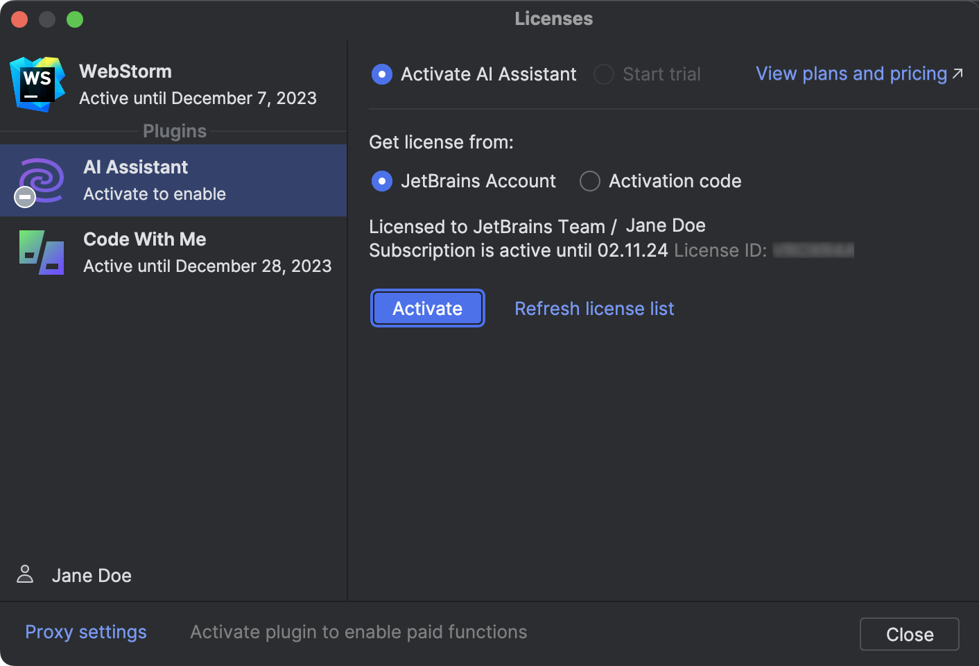AI Assistant | WebStorm Documentation