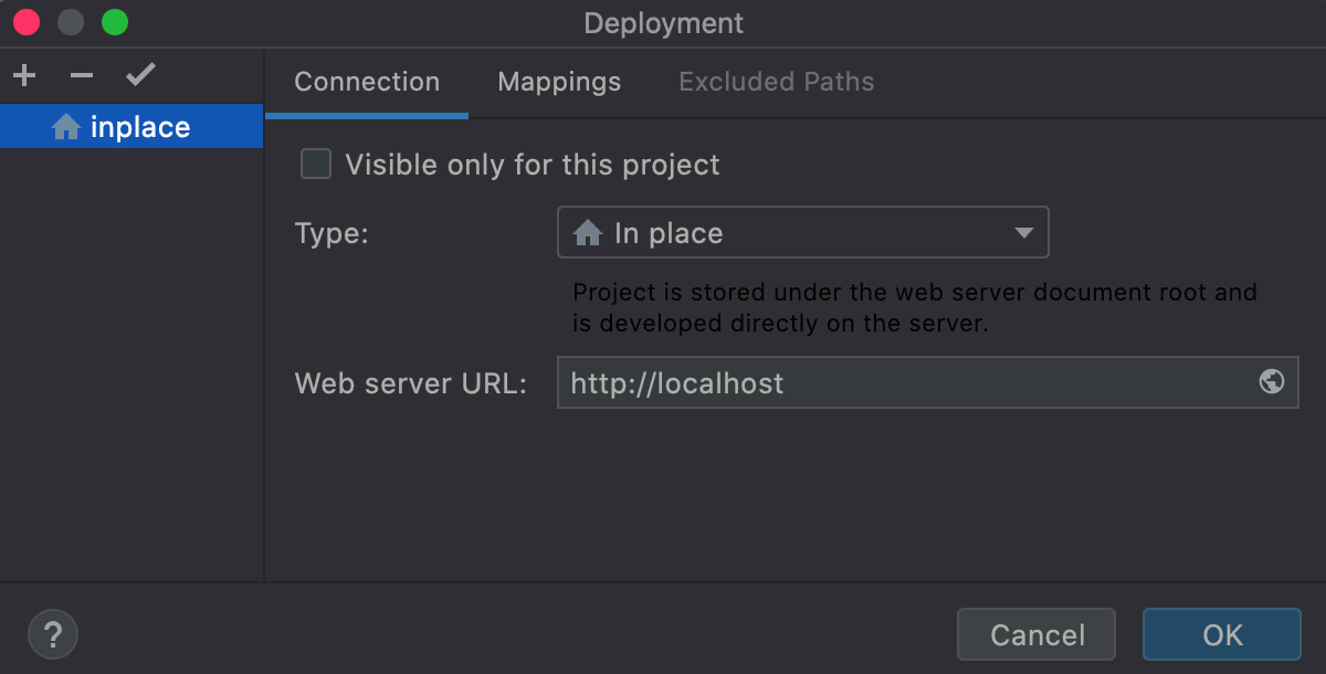 Create a local server configuration | WebStorm Documentation