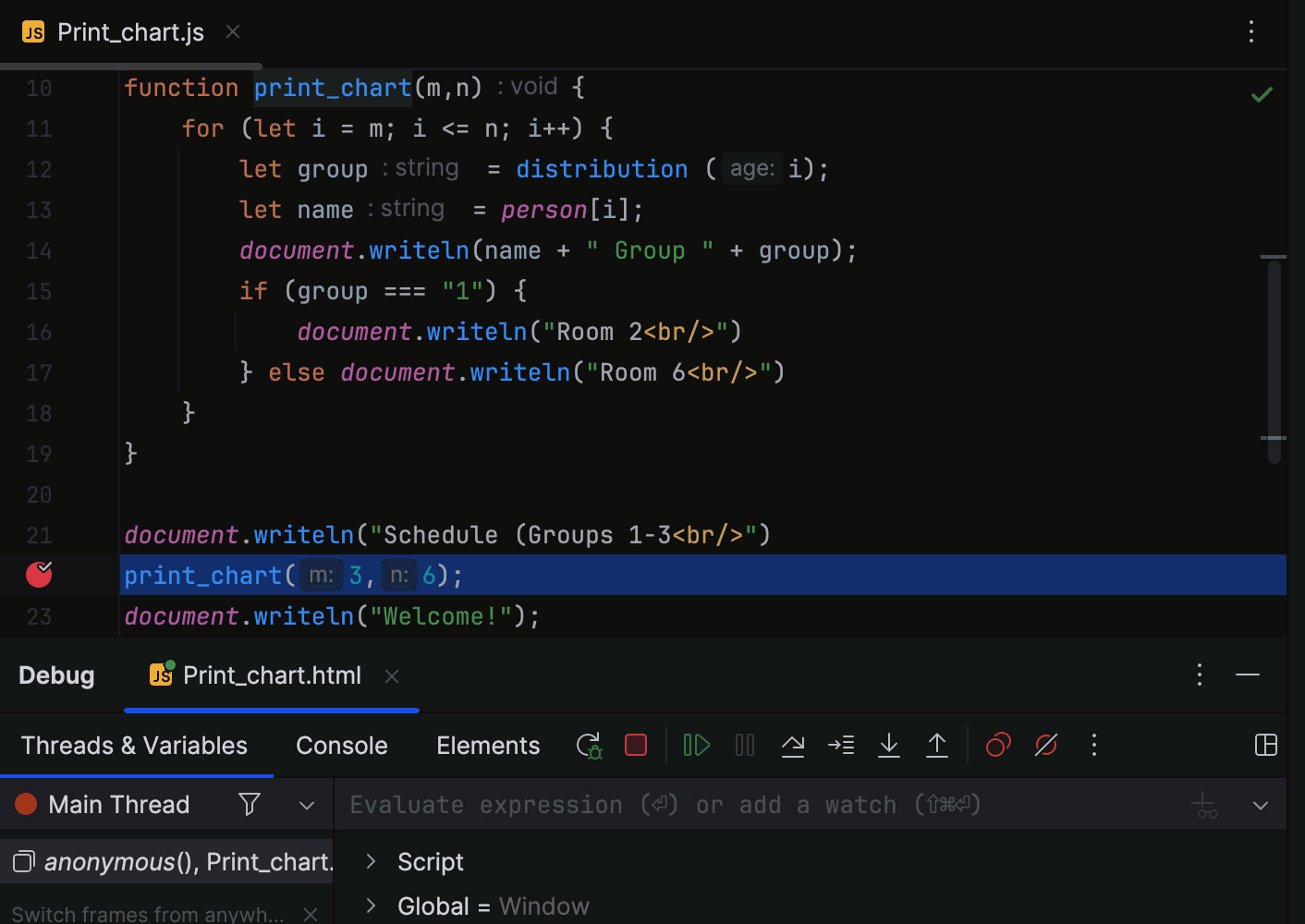 Step through the program | WebStorm Documentation
