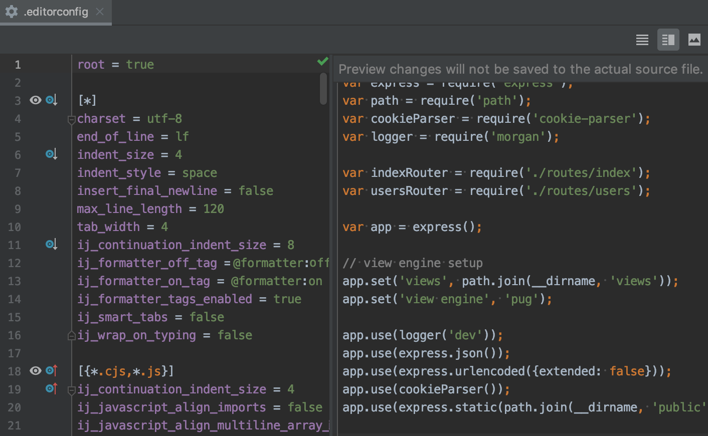 Configuring code style | WebStorm Documentation