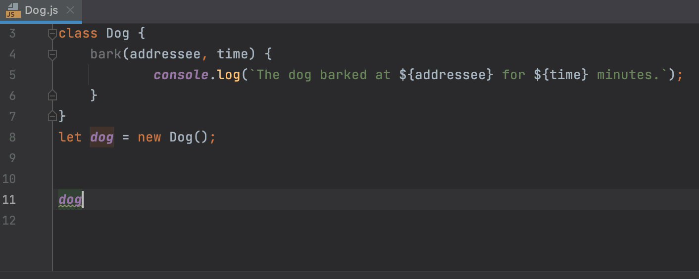 Viewing method parameter information | WebStorm Documentation