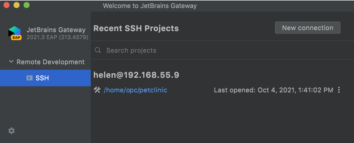 Connect and work with JetBrains Gateway | WebStorm Documentation