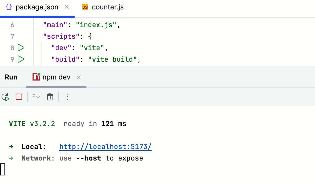 Vite | IntelliJ IDEA Documentation