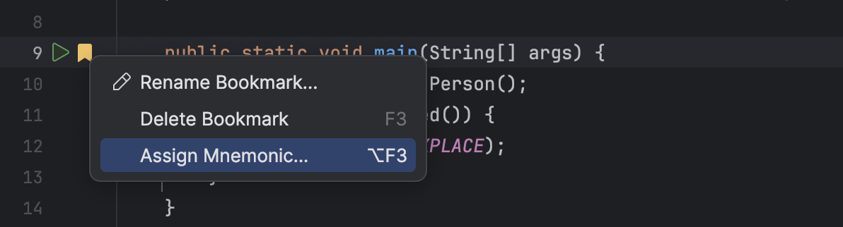 Bookmarks | IntelliJ IDEA Documentation