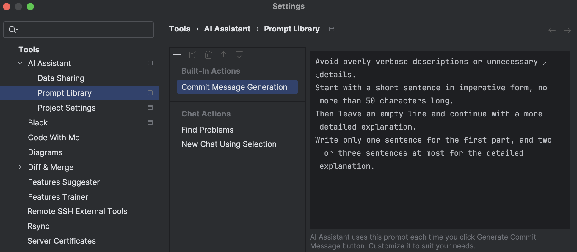Get Ai Assistance For Vcs Commits Intellij Idea Documentation 5022