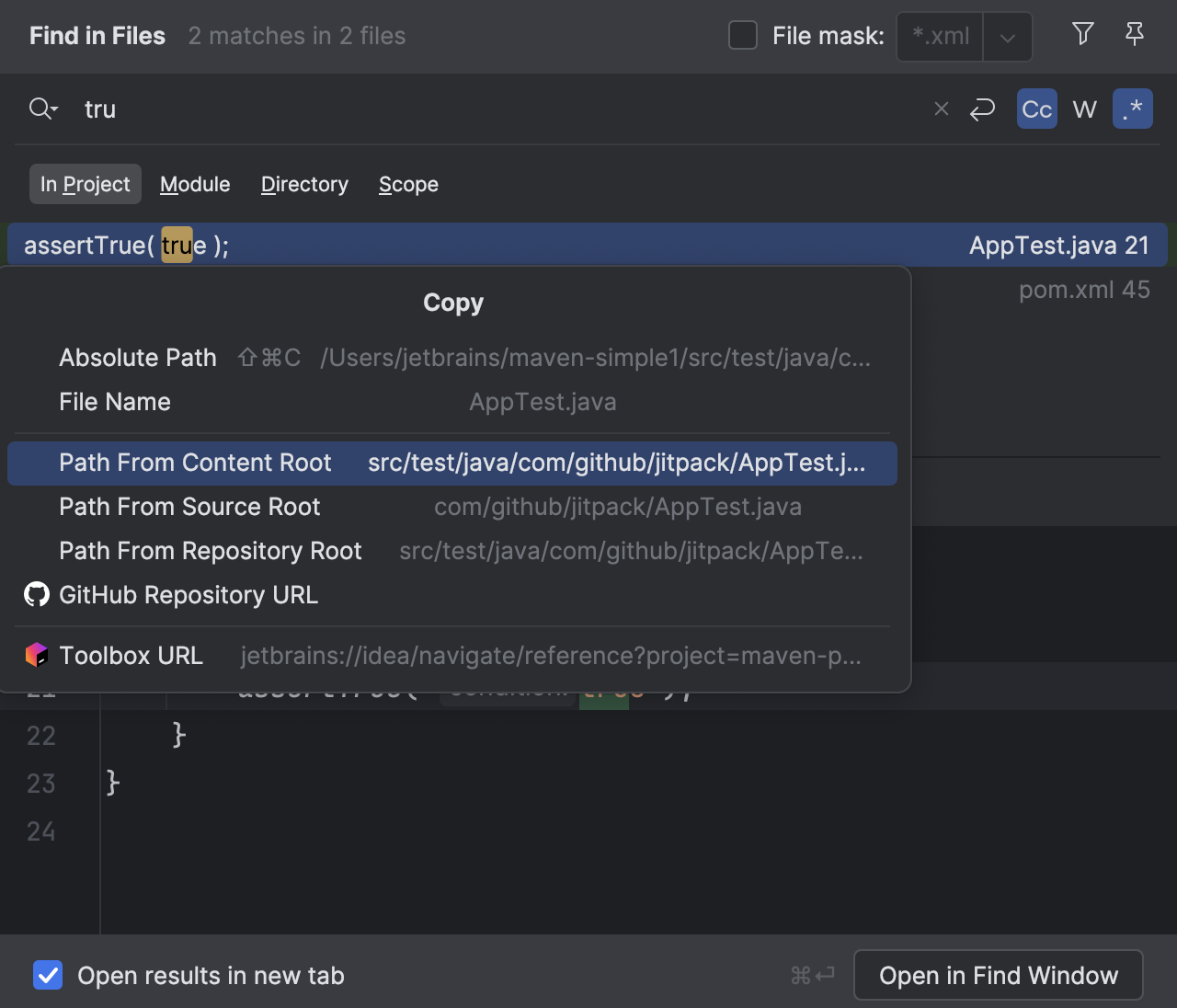 Search and replace a target within a project | IntelliJ IDEA Documentation
