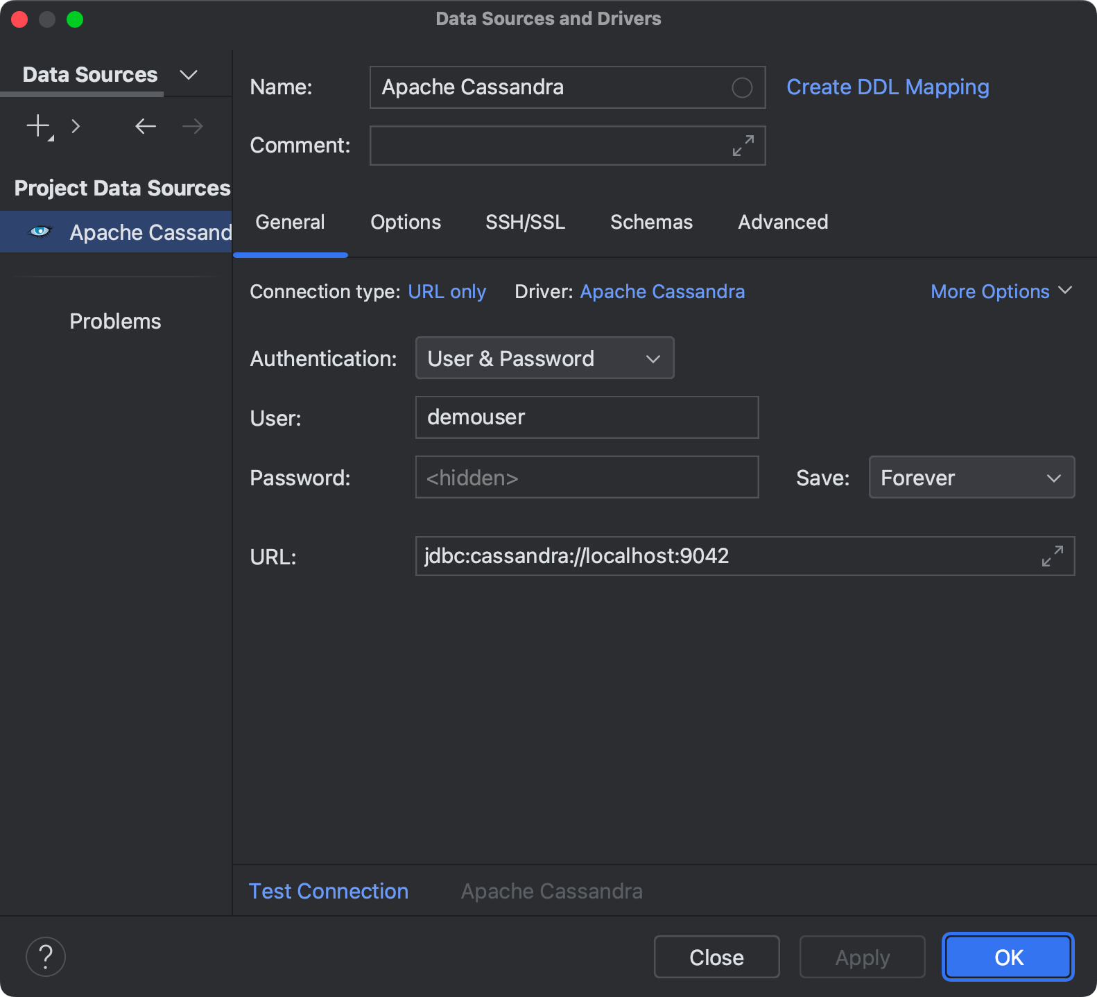 Apache Cassandra | IntelliJ IDEA Documentation