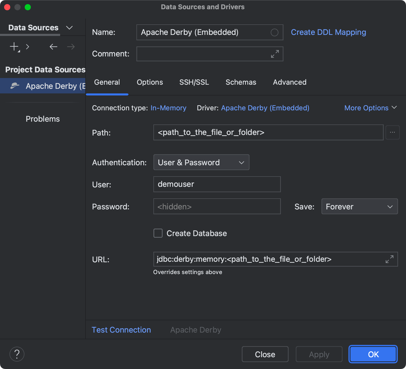 Apache Derby | IntelliJ IDEA Documentation