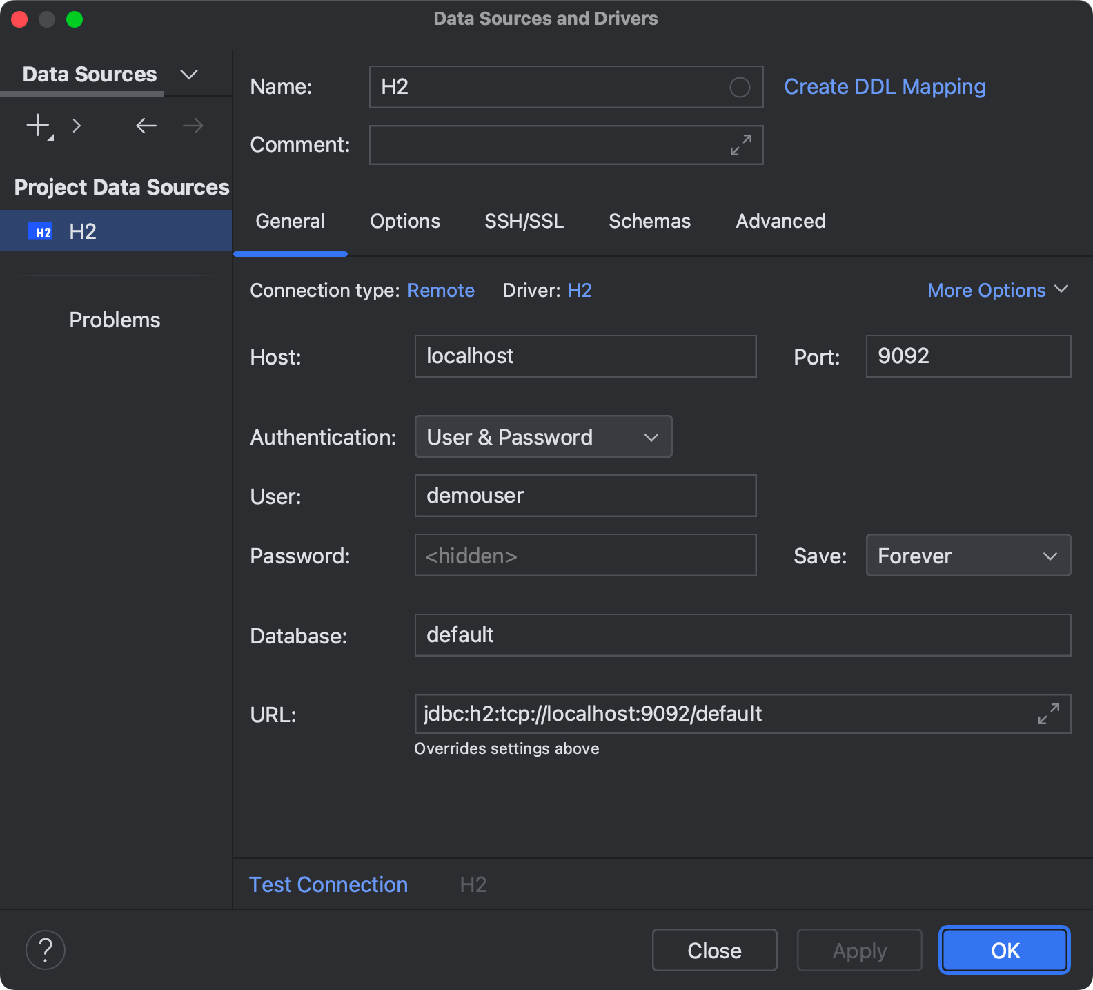 H2 | IntelliJ IDEA Documentation