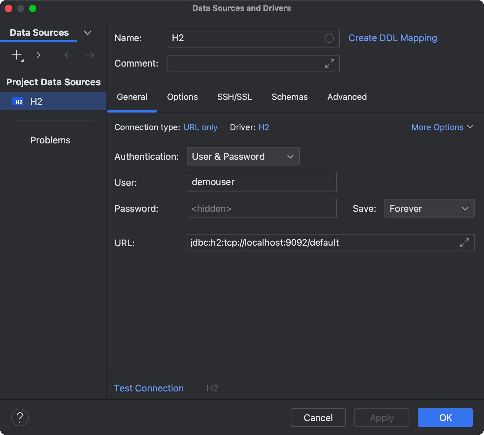 H2 | IntelliJ IDEA Documentation