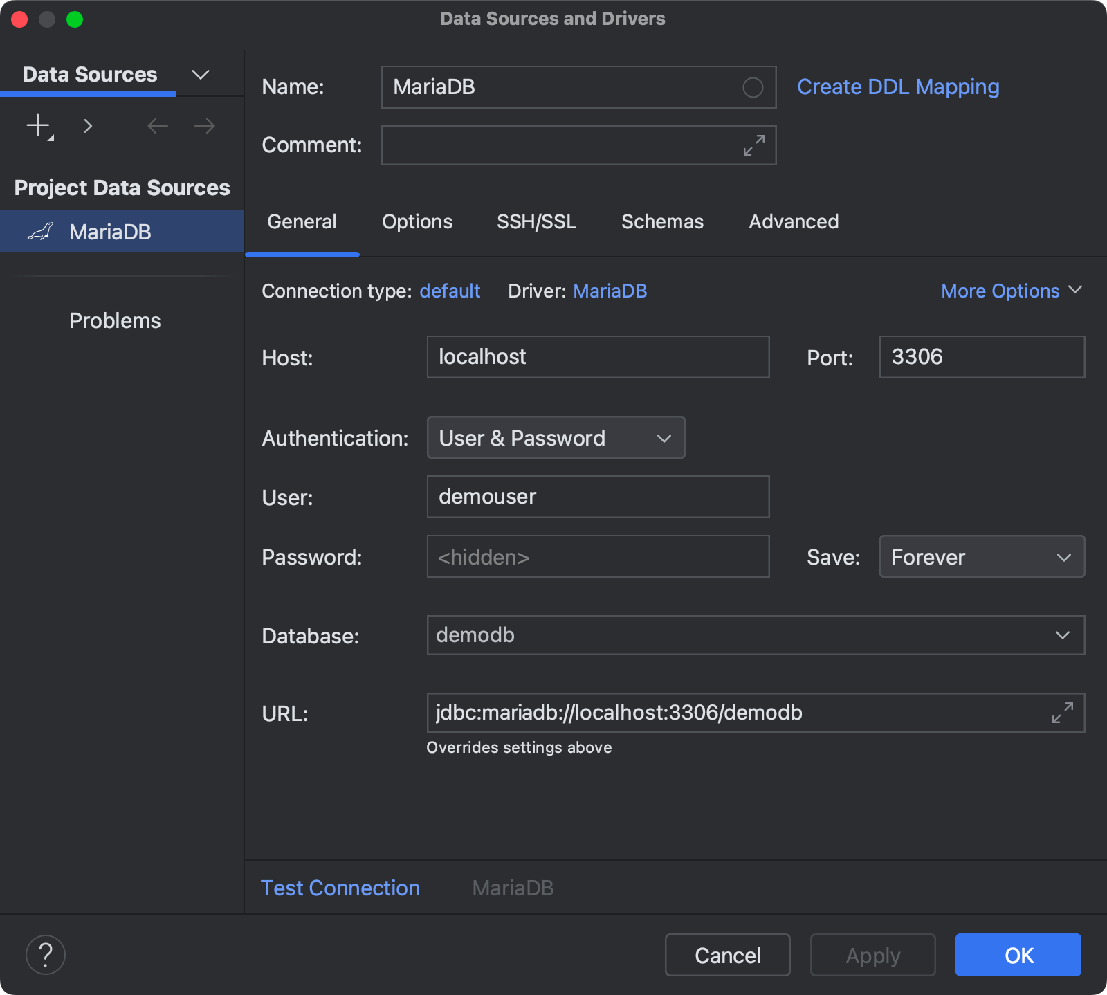 MariaDB | DataGrip Documentation