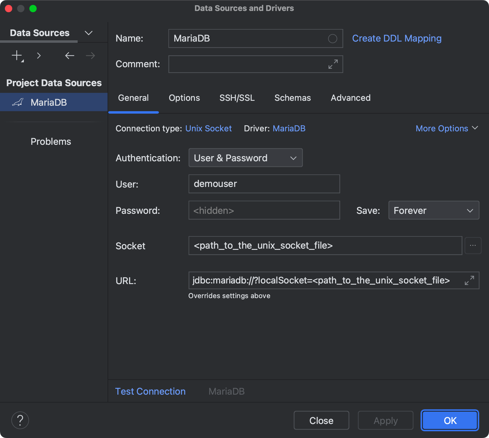 MariaDB | IntelliJ IDEA Documentation