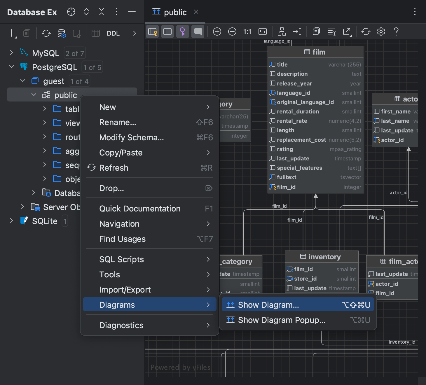 Schemas | DataGrip Documentation