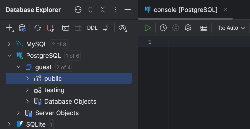 Schemas | DataGrip Documentation