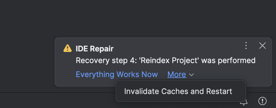 Repair IDE | DataGrip Documentation