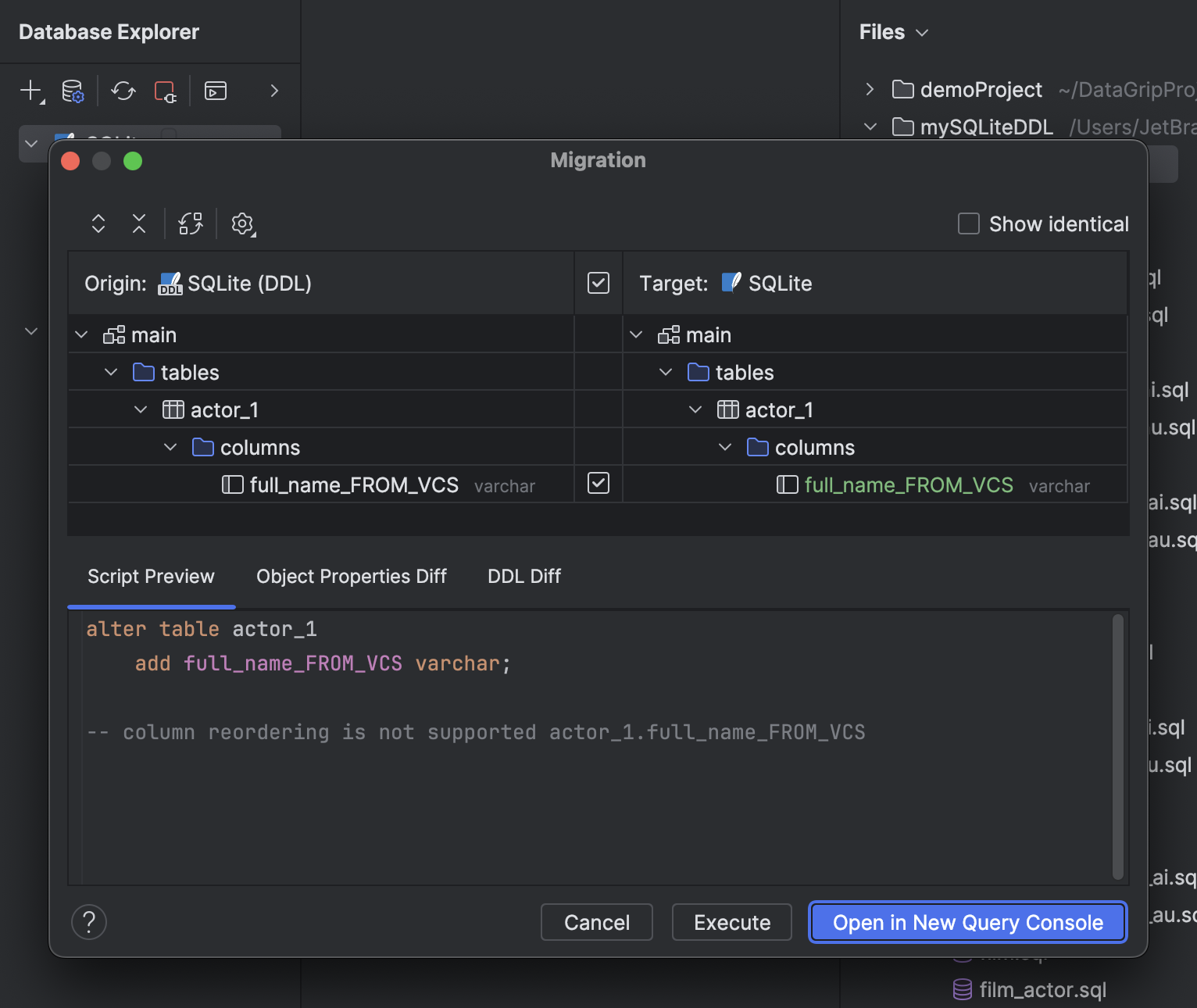 Databases in the Version Control System | DataGrip Documentation
