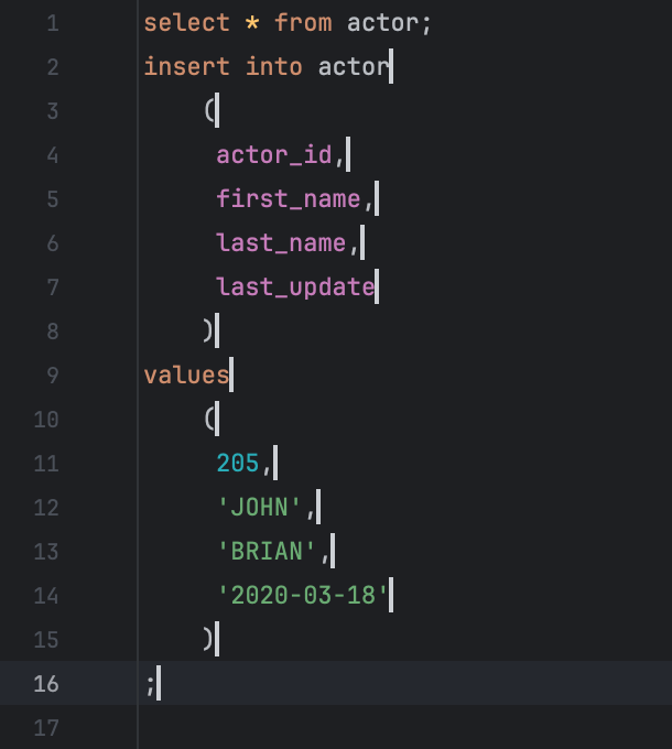Multiple Cursors And Selection Ranges Datagrip Documentation