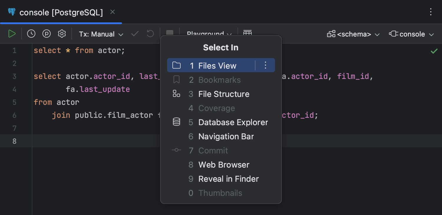 Query consoles | DataGrip Documentation