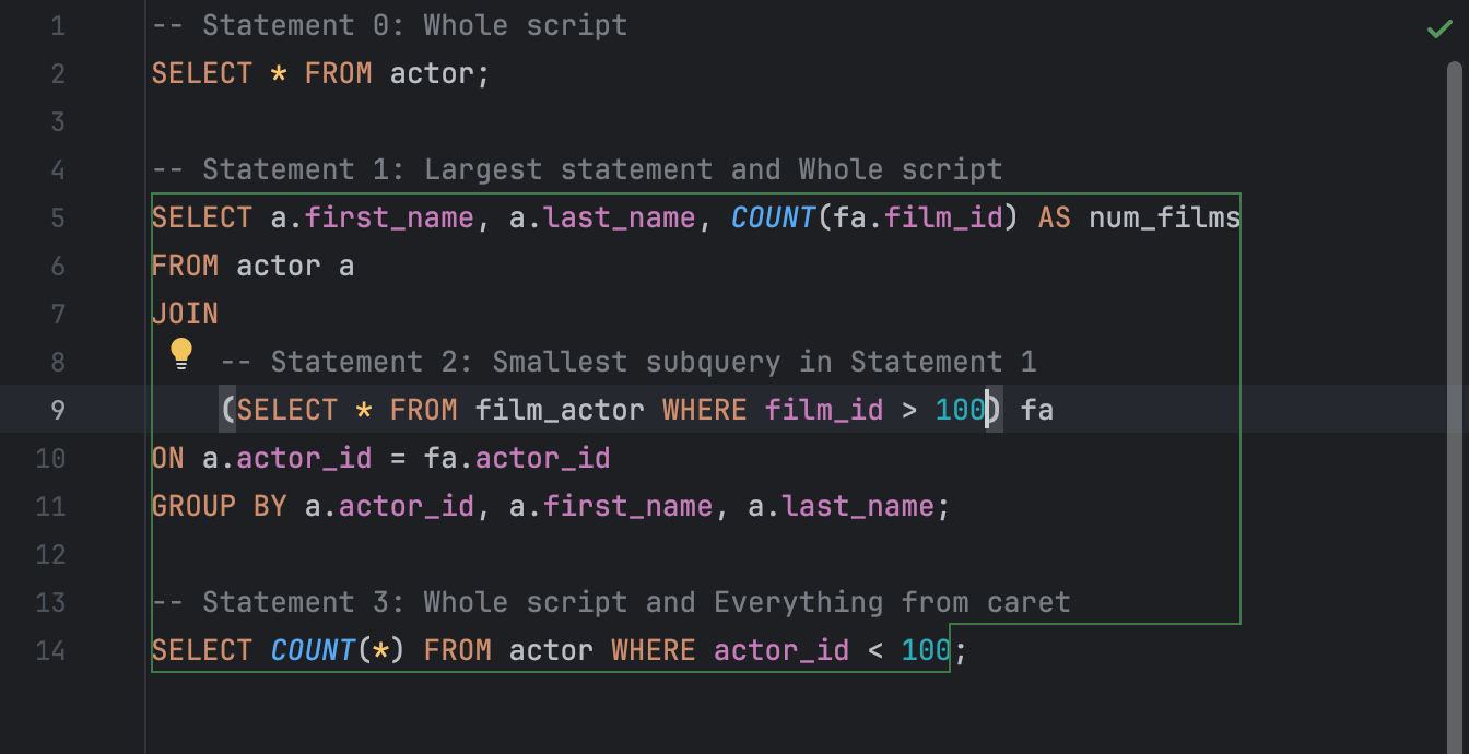 Query execution | IntelliJ IDEA Documentation