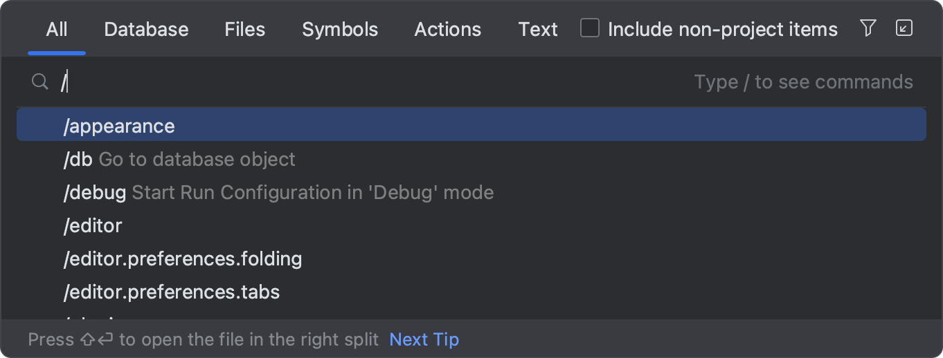 Search in DataGrip | DataGrip Documentation