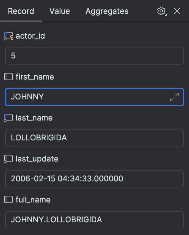 View data | DataGrip Documentation