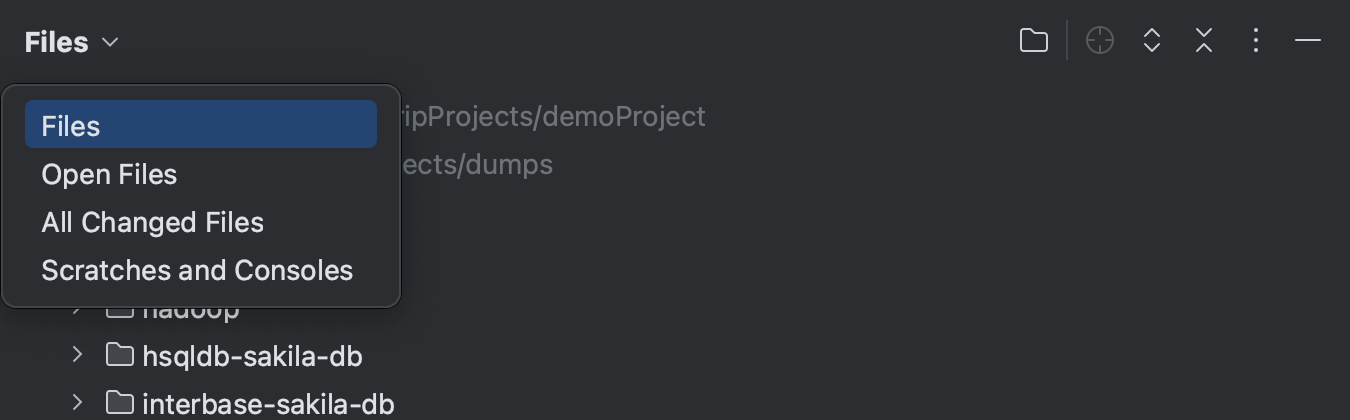 Files tool window | DataGrip Documentation