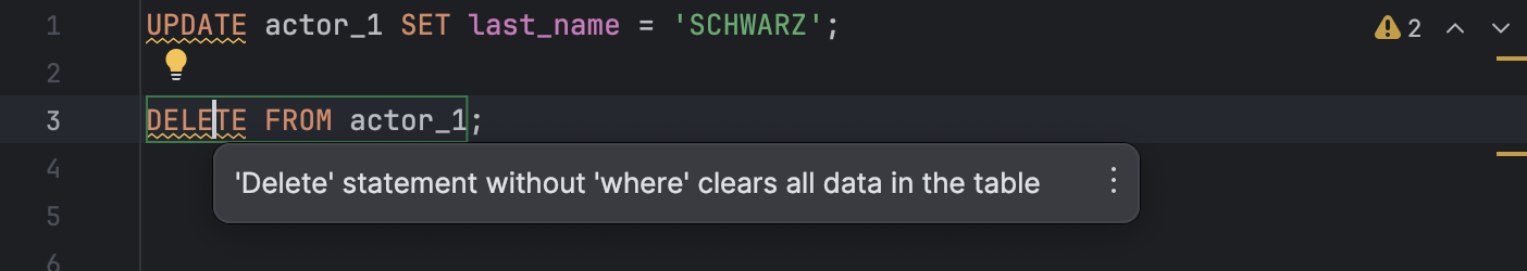 Query execution | IntelliJ IDEA Documentation