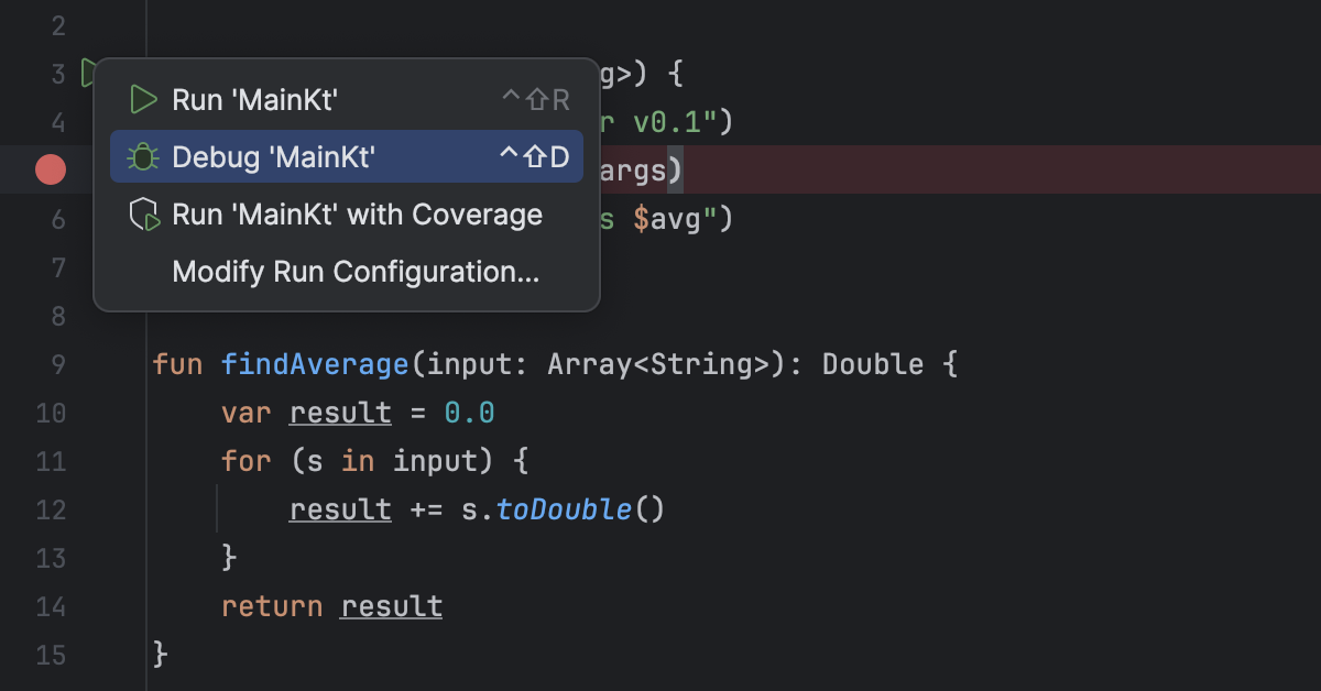 Tutorial: Debug your first Kotlin application | IntelliJ IDEA Documentation