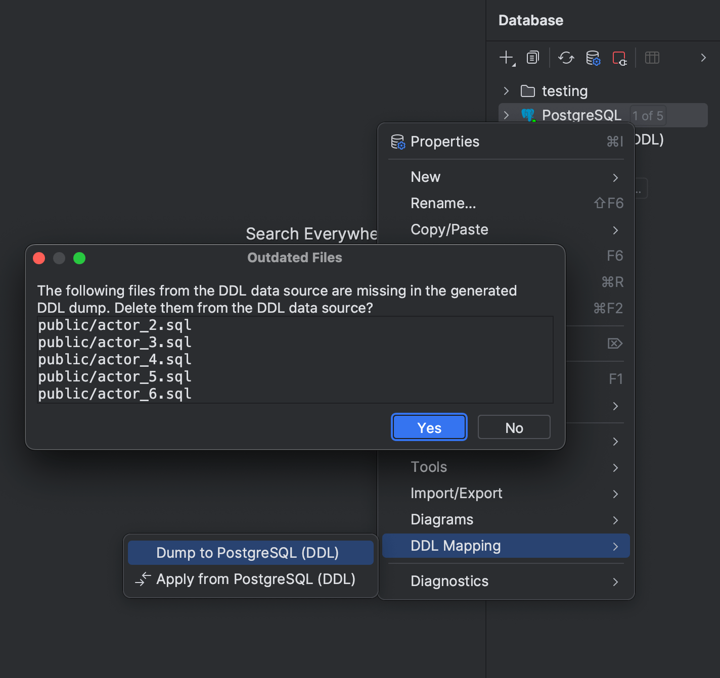 DDL mappings | IntelliJ IDEA Documentation