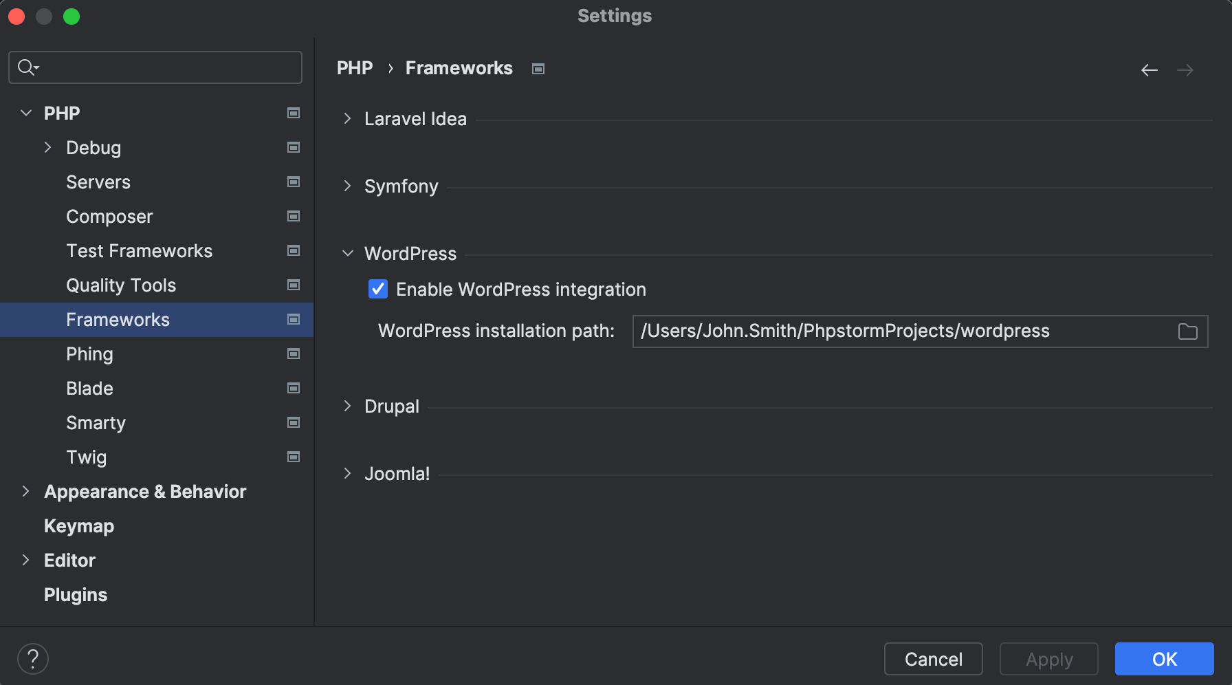 Setting up a WordPress project | PhpStorm Documentation