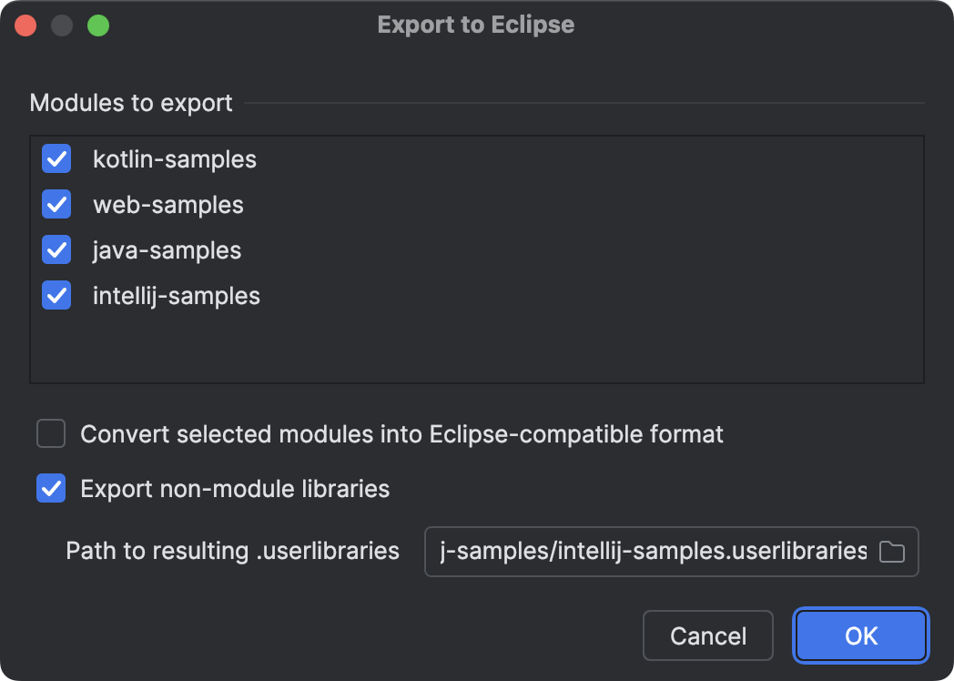 Export an IntelliJ IDEA project to Eclipse | IntelliJ IDEA Documentation
