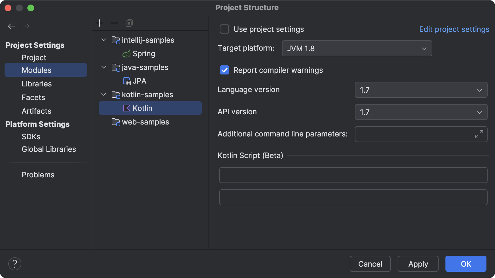 Add frameworks (facets) | IntelliJ IDEA Documentation