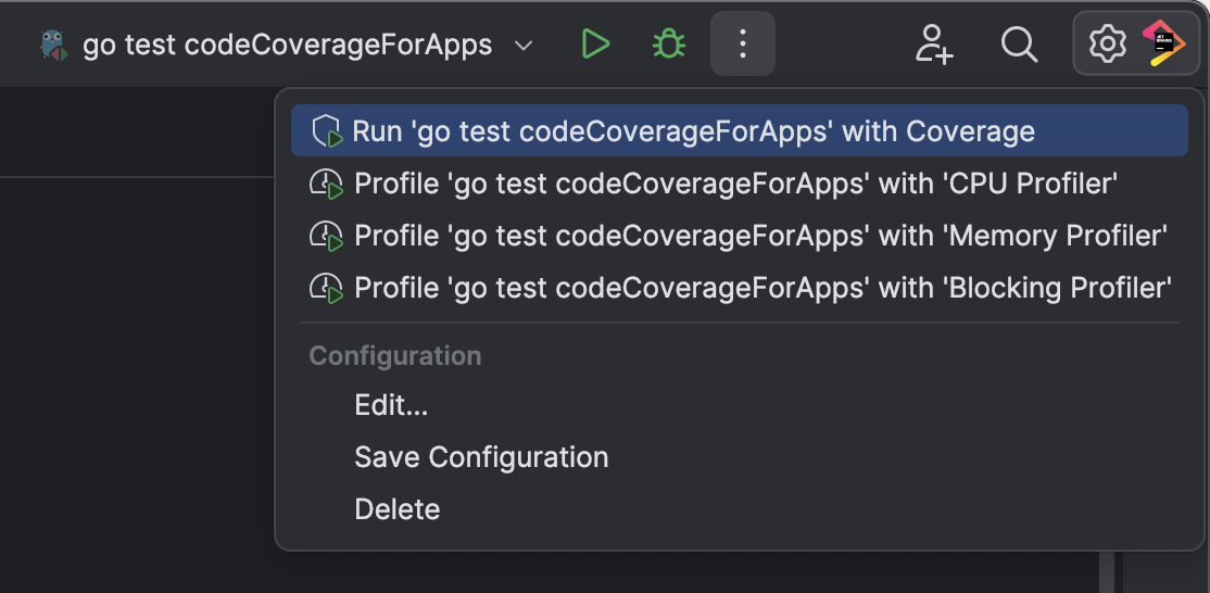 Code coverage | GoLand Documentation
