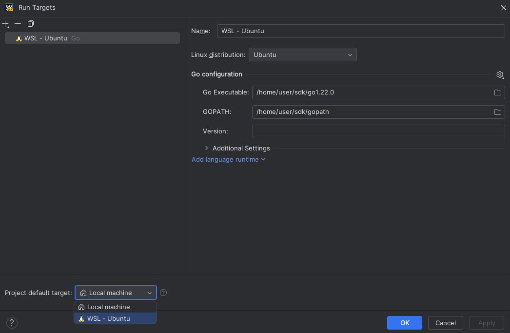 WSL | GoLand Documentation
