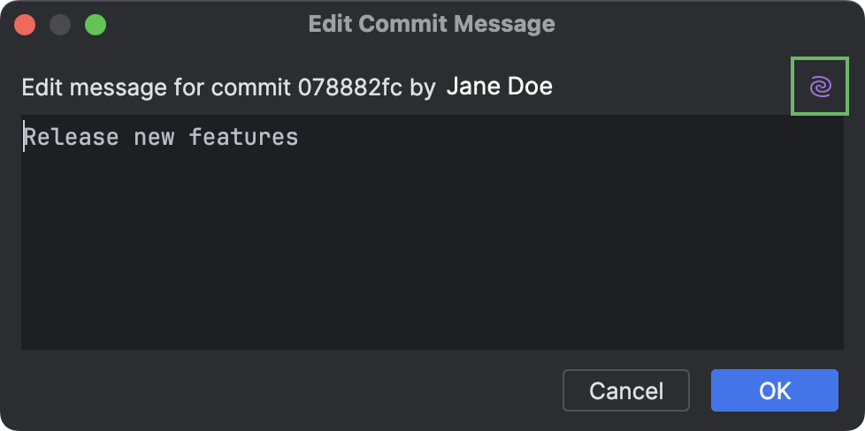 Get AI assistance for VCS commits | IntelliJ IDEA Documentation