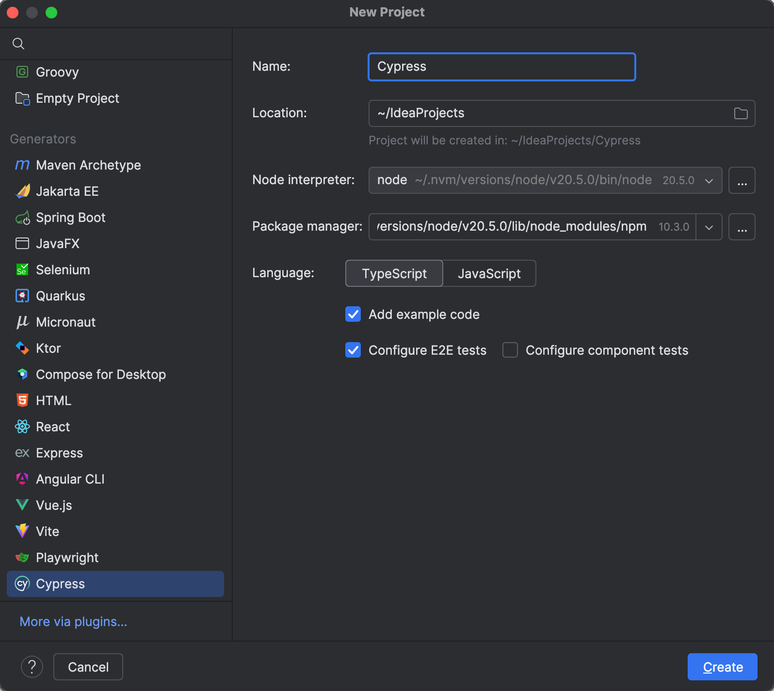 Cypress | IntelliJ IDEA Documentation