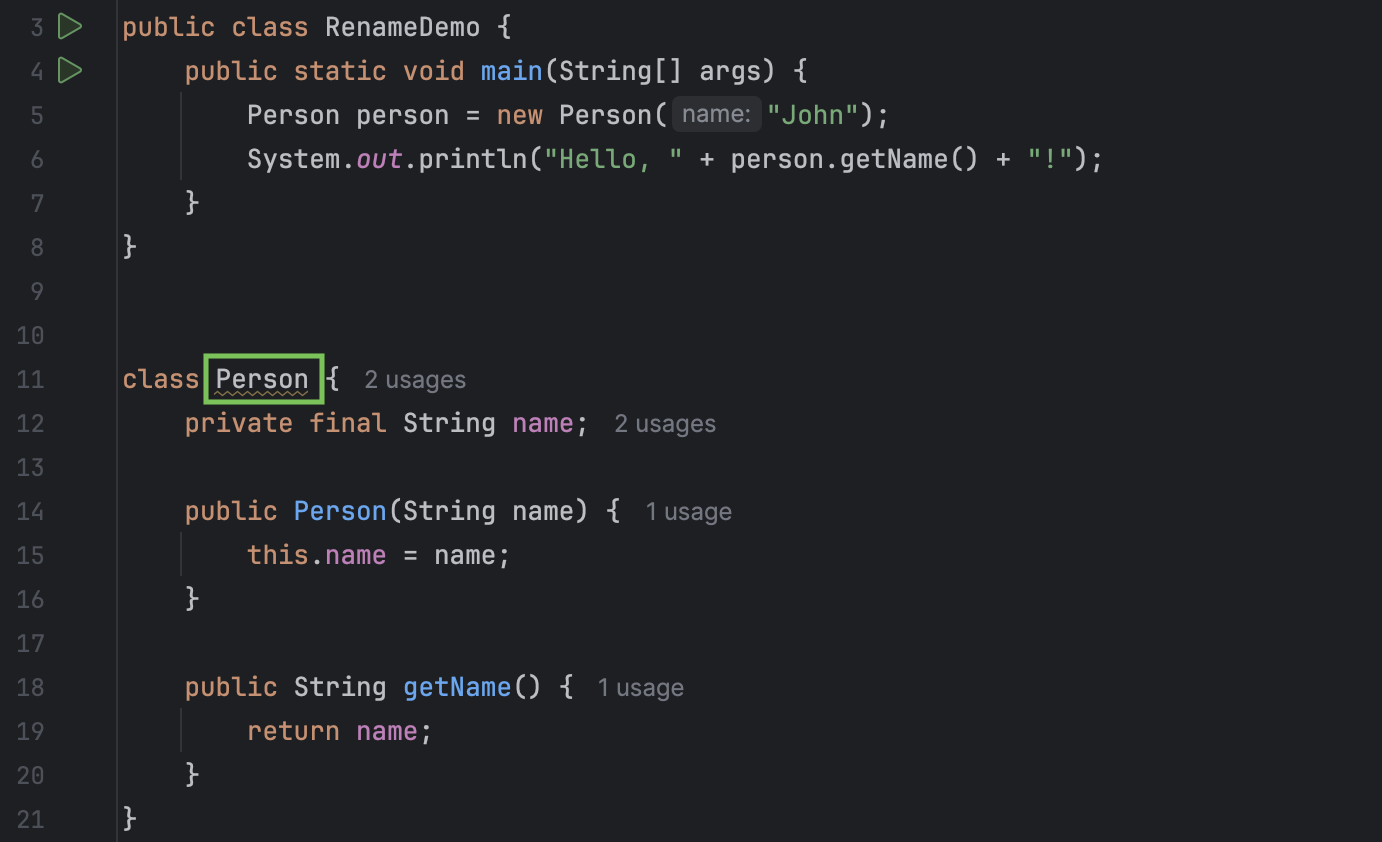 Rename refactorings | IntelliJ IDEA Documentation