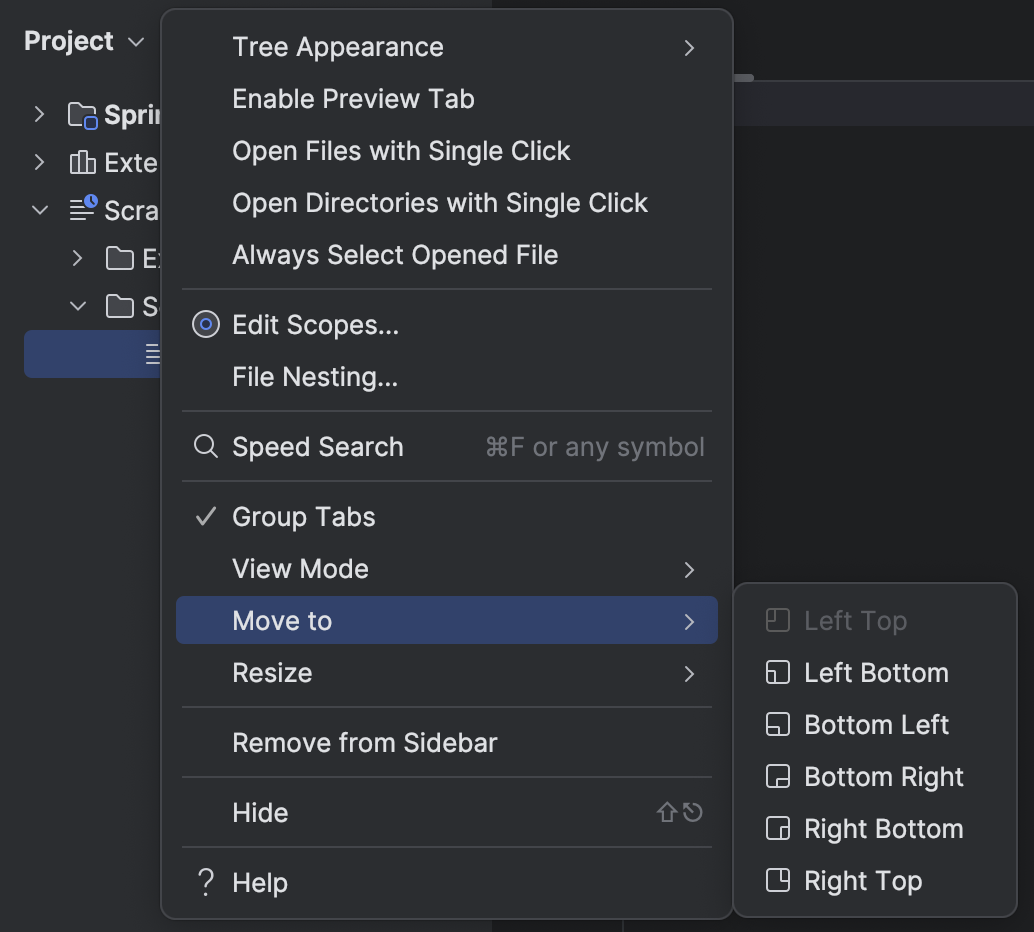 Arrange tool windows | IntelliJ IDEA Documentation