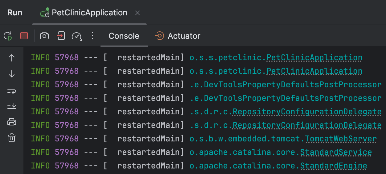 ログの表示 | IntelliJ IDEA ドキュメント