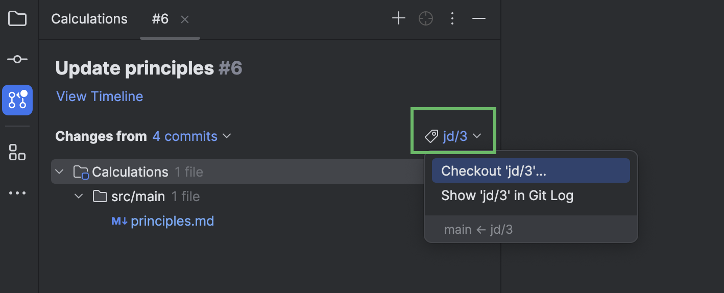 Work with GitHub pull requests | WebStorm Documentation