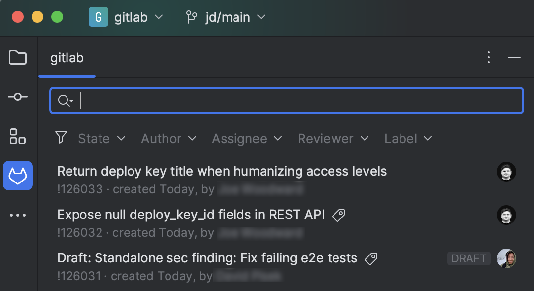 Work with GitLab merge requests | PyCharm Documentation