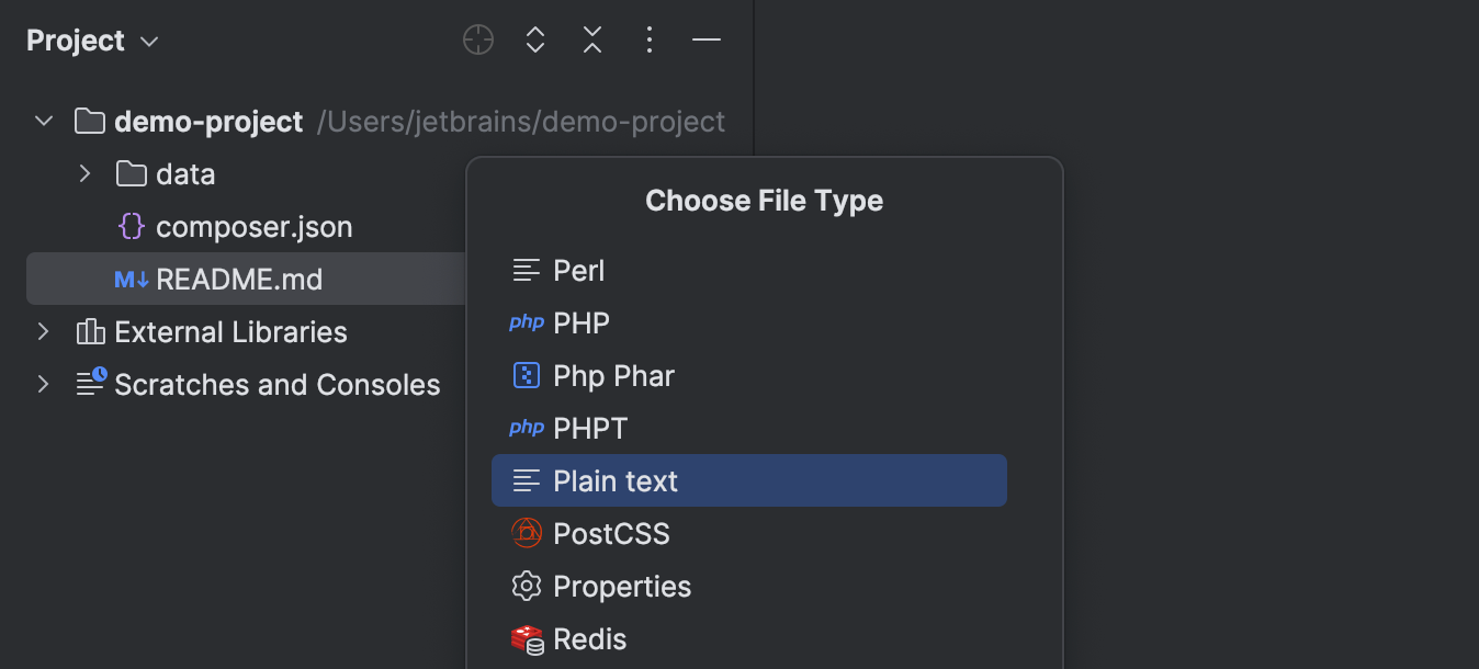 File type associations | PhpStorm Documentation