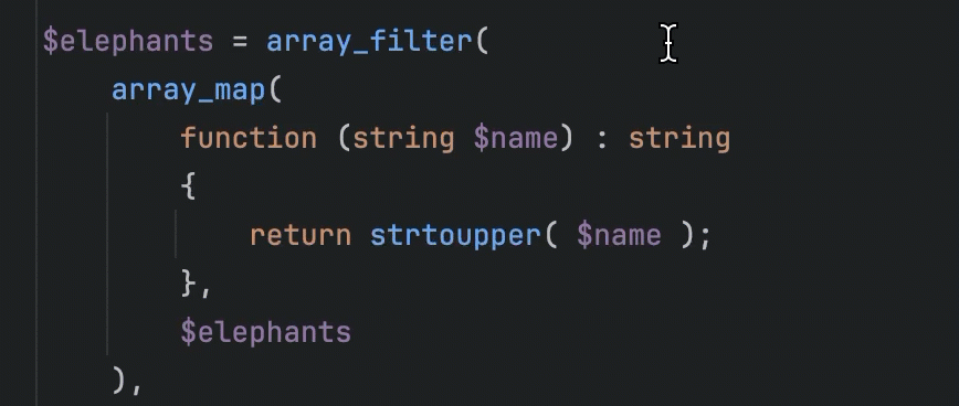 Multiple cursors and selection ranges | PhpStorm Documentation