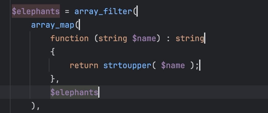 Multiple cursors and selection ranges | PhpStorm Documentation
