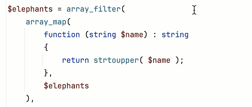 Multiple cursors and selection ranges | PhpStorm Documentation