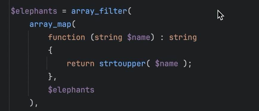 Multiple cursors and selection ranges | PhpStorm Documentation