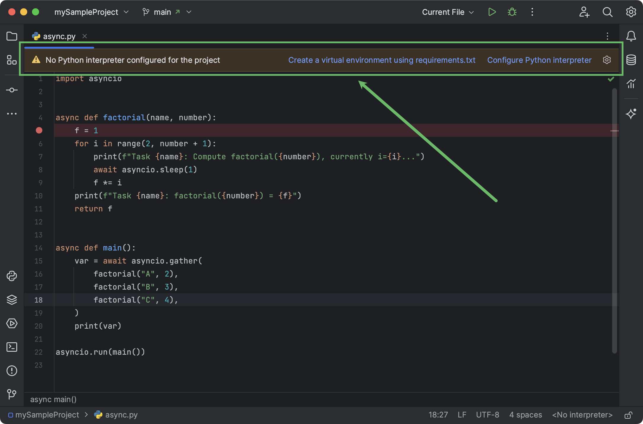 Configure a virtual environment | PyCharm Documentation