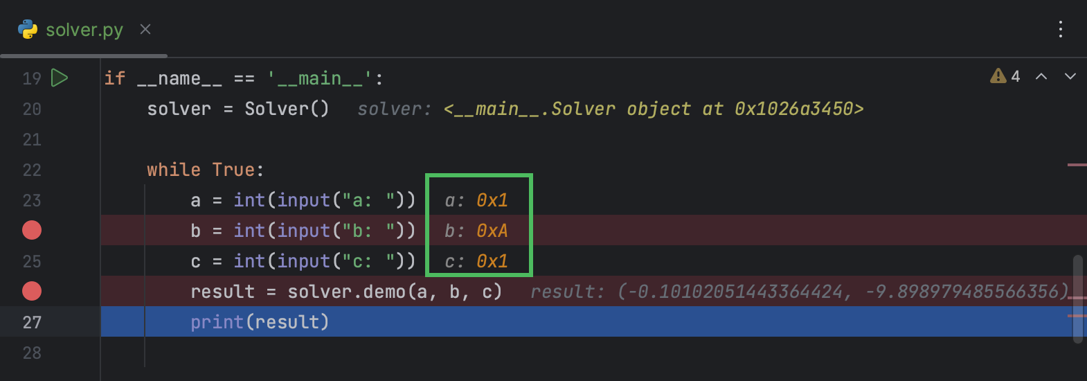 Part 1. Debugging Python Code | PyCharm Documentation